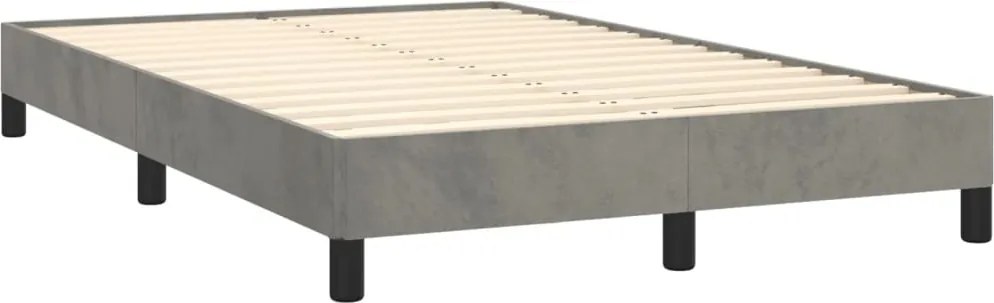 Box spring postel s matrací světle šedá 120x190 cm samet 3269837