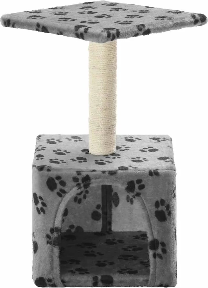 Škrabadlo pro kočky sisalové sloupky 55 cm šedé s potiskem 170538