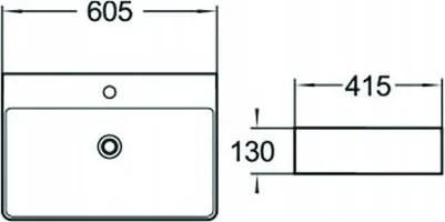 Mexen BENITA UMYVADLO, 60x41 CM, BÍLÁ, 21396000