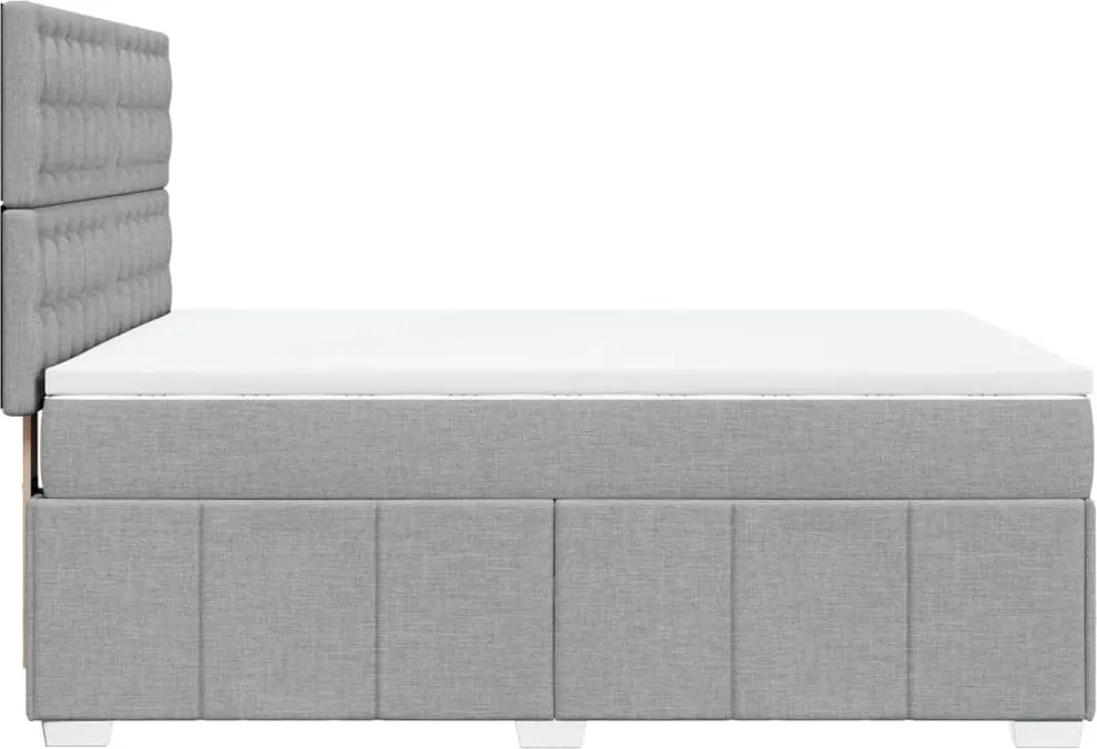 Box spring postel s matrací světle šedá 160 x 200 cm textil 3294033