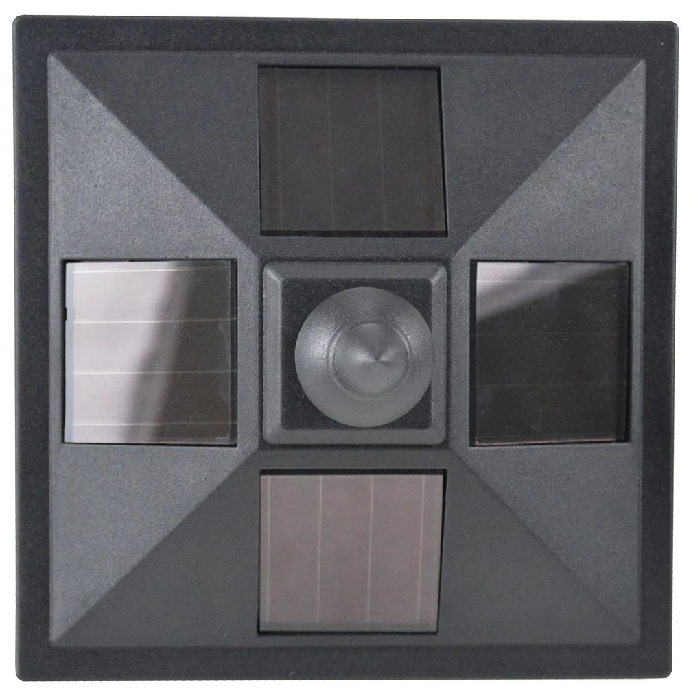 Outsunny Solární lucerna Zahradní lucerna Cestovní světlo s LED 10 lumenů Černá 15 x 120cm