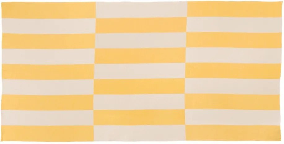 Žlutá bavlněná plážová osuška 100x160 cm Su – noo.ma