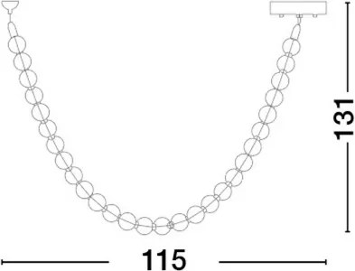 Závěsné LED svítidlo NOVA LUCE PERLA 69W 3000K 9186956
