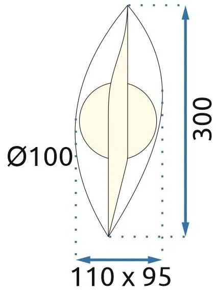 Toolight Nástěnné LED svítidlo Spiral G031-W zlaté