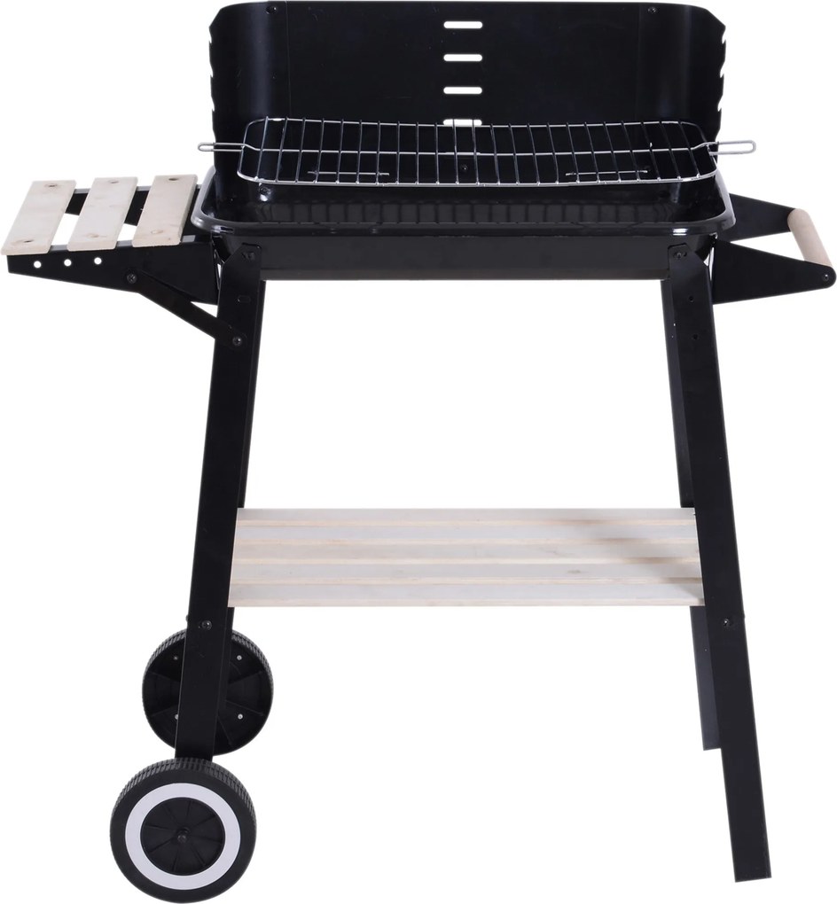 Outsunny Uhlíkový Gril BBQ na Pikniky a Otevřený Oheň 83x46x87 cm