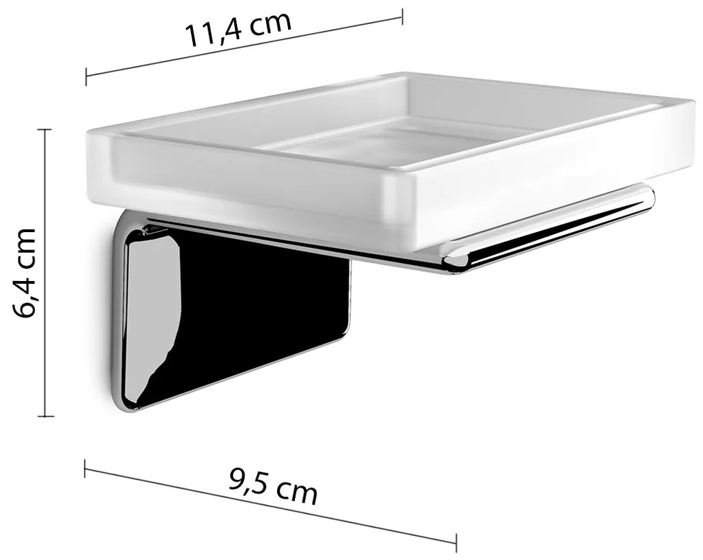 Gedy Gedy, IL GIGLIO mýdlenka, mléčné skldo, chrom, A91113