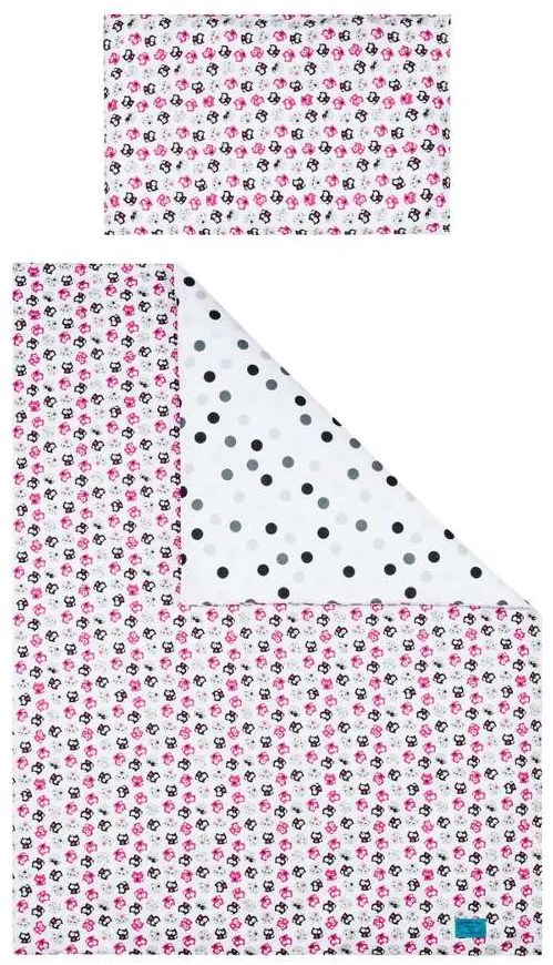 5-dílné ložní povlečení Belisima Koťátka 100/135 růžové Barva: Růžová