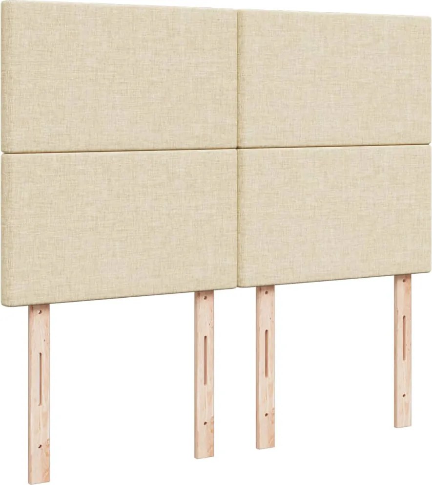 Box spring postel s matrací krémová 140x190 cm textil 3291273