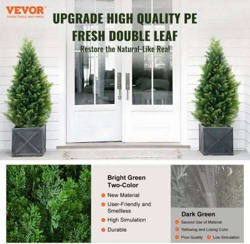 2 Kusů 0,9 m Umělý cedr Topiary Strom Umělá rostlina UV Dekor vnitřní/venkovní