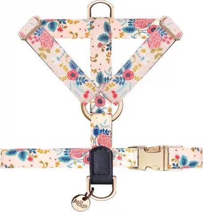 MILK&PEPPER Postroj pro psy Flora Fleuri Fond Rose Velikost: 45