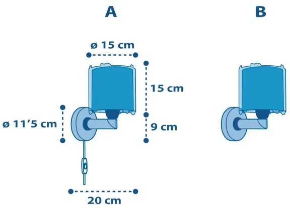 Dalber 41349 - Dětské nástěnné svítidlo PLANETS 1xE27/60W/230V
