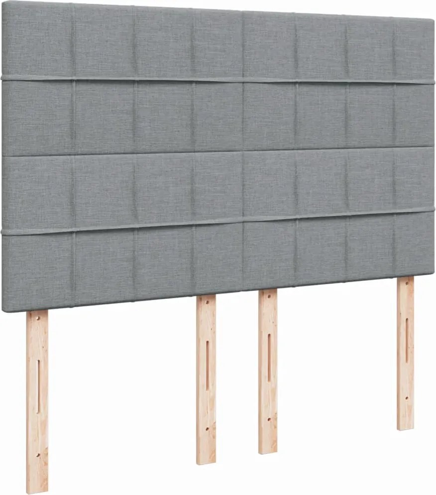 Box spring postel s matrací světle šedá 160 x 200 cm textil 3292839