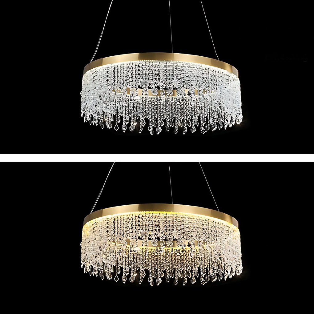 Toolight Toolight, LED závěsné osvětlení 40cm, 18W, 4000K, APP1730-1CP, zlatá, OSW-04341