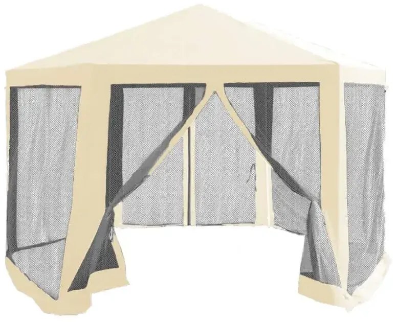 Tempo Kondela Stanový altán do zahrady RINGE TYP 2 3,9x2,5x3,9m - béžová / černá