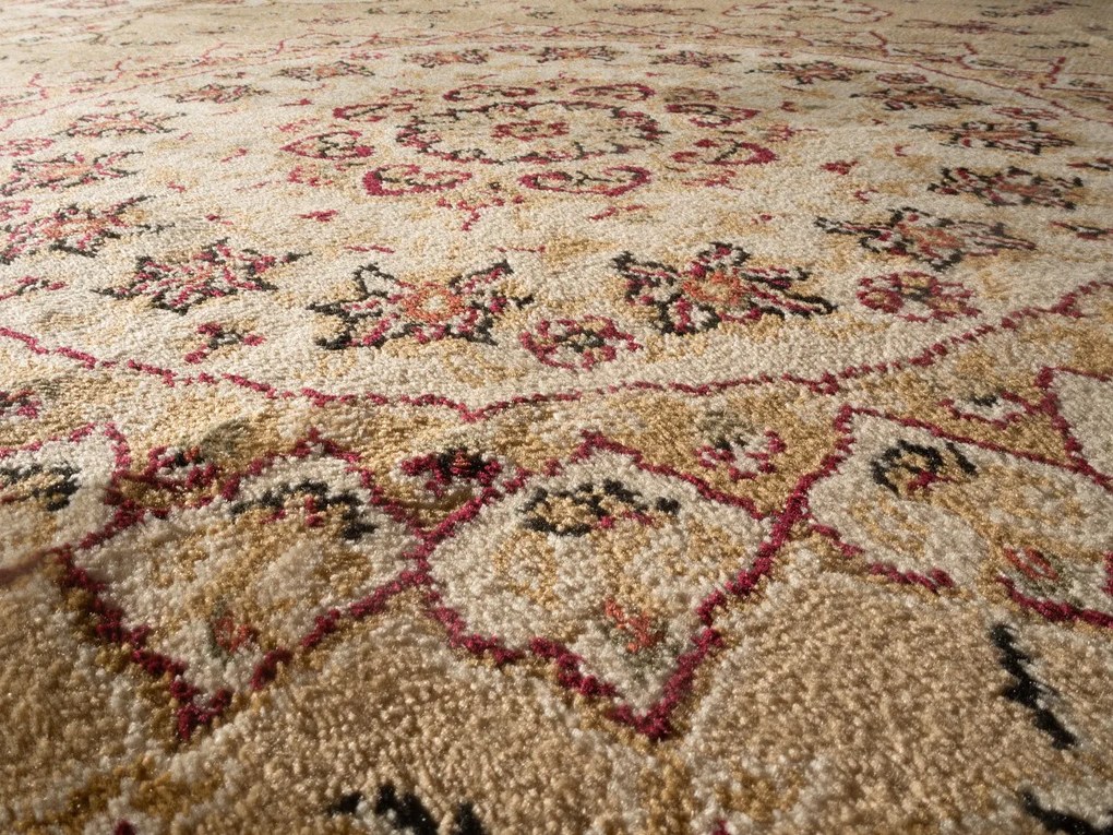 Spoltex, Kusový koberec Salyut beige 1566 A, 120x170, béžová, kancelář