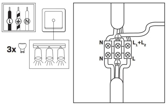 LED RGBW Stmívatelné koupelnové bodové svítidlo TURYN 3xGU10/6W/230V IP44 bílá