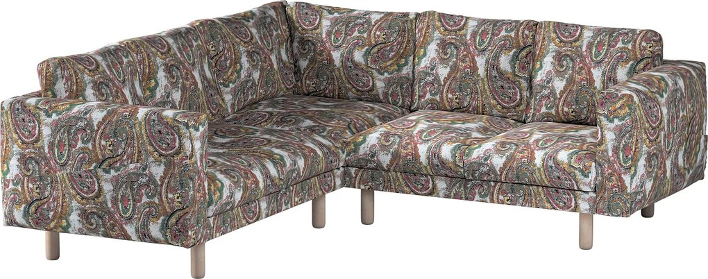 Potah na pohovku IKEA Norsborg rohová 4-místná barva vícebarevná látka pletený vzor, vzorované