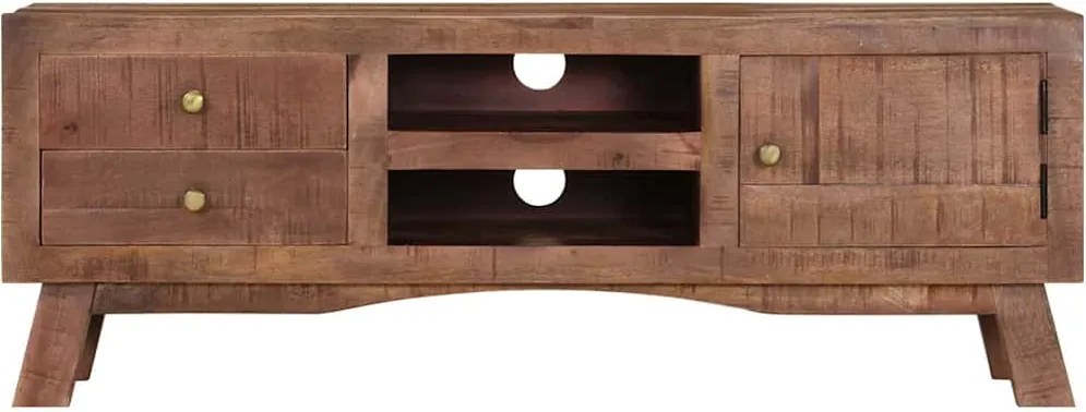TV stolek 110 x 30 x 40 cm hrubé mangovníkové dřevo 328303