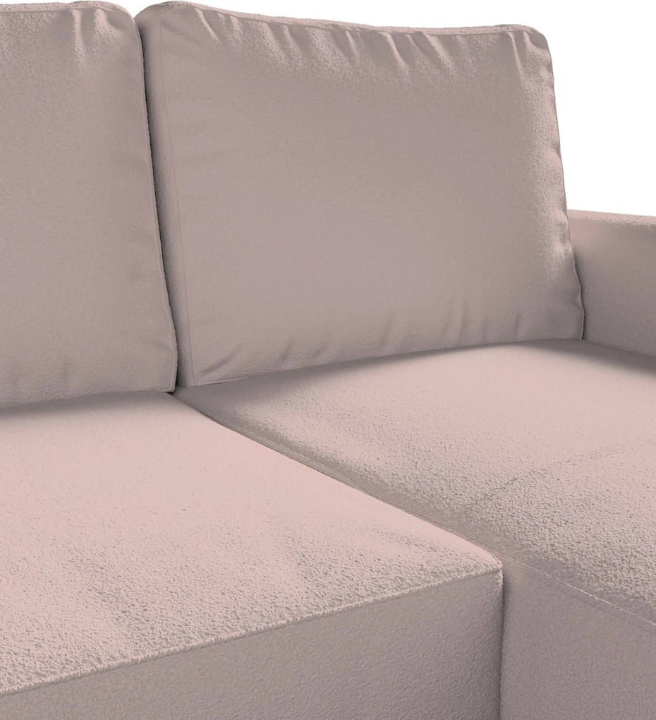 Potah na pohovku IKEA Backabro rozkládací se šezlongem barva růžová látka pletený vzor