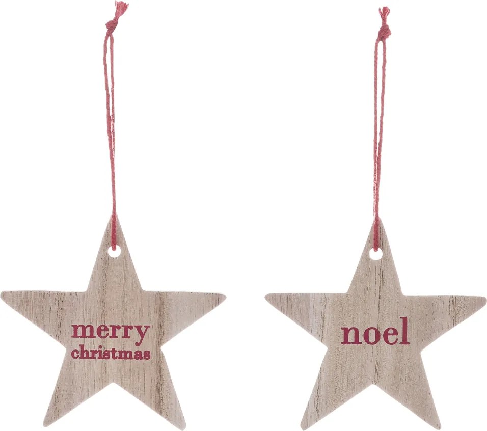 Vánoční dřevěné ozdoby Noel – set 2 ks Bloomingville