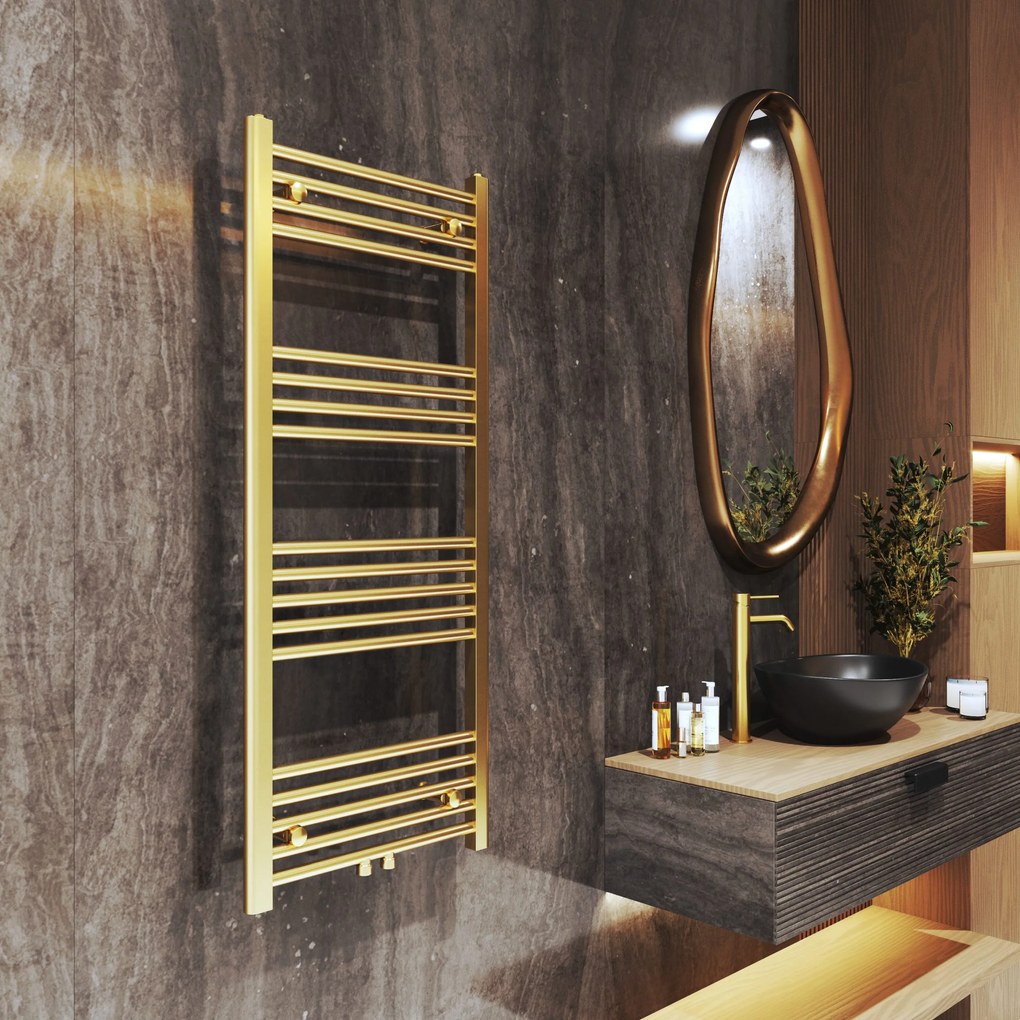 Gamma Simple, topné těleso 500x1200 mm, 487 W, zlatá matná, GMA-SIMP-50120-BGD