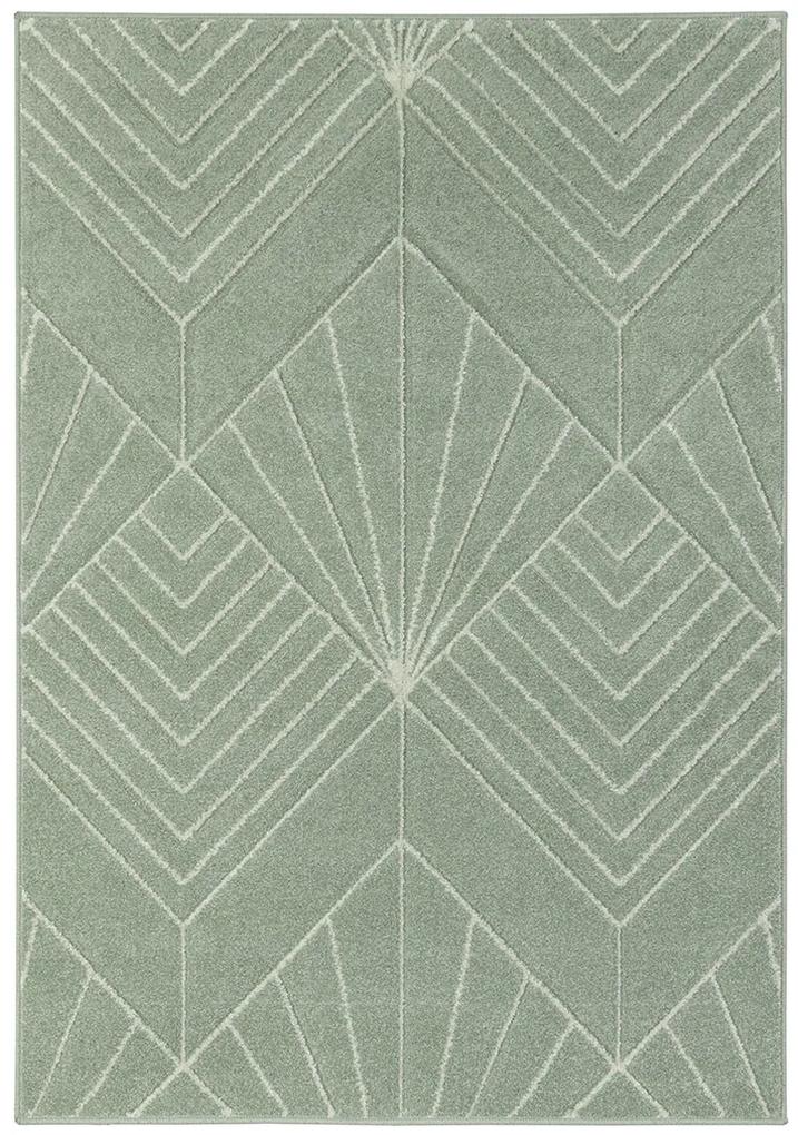 Koberce Breno Kusový koberec PORTLAND 58/RT4G, Zelená, Vícebarevné, 67 x 120 cm