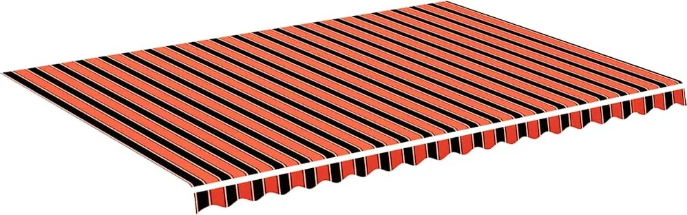 Náhradní plachta na markýzu oranžovo-hnědá 500 x 350 cm polyesterová 311962