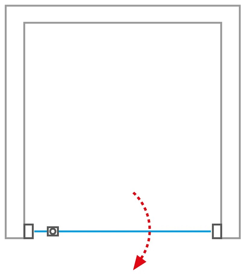 Roltechnik Outlet Jednokřídlé sprchové dveře MDO1 pro instalaci do niky - bez vaničky Varianta: šířka: 90 cm - (MDO1/90 - 546-9000000-00-02), Barva profilů a typ výplně: profily: brillant, výplň: transparent