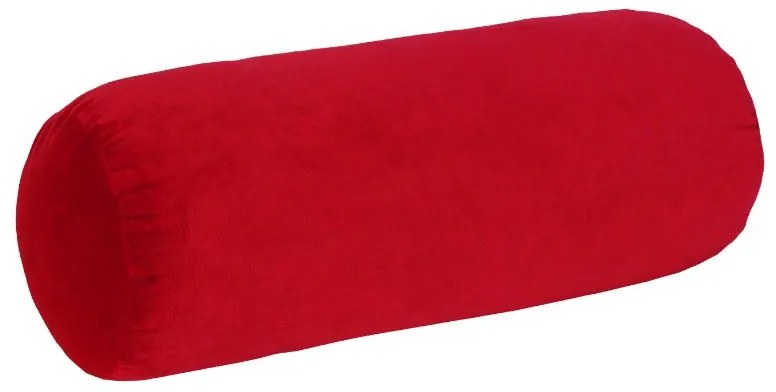 SCANquilt polštářek - válec VELVET červená 15 x 40 cm