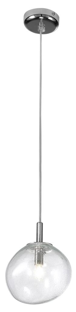 Metal Lux 274.515.01 Saxa, závěsé svítidlo z čirého skla, 1xG9, průměr 15cm