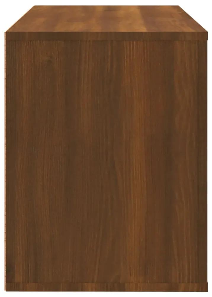 Botník hnědý dub 80x35x45 cm kompozitní dřevo - Default Title