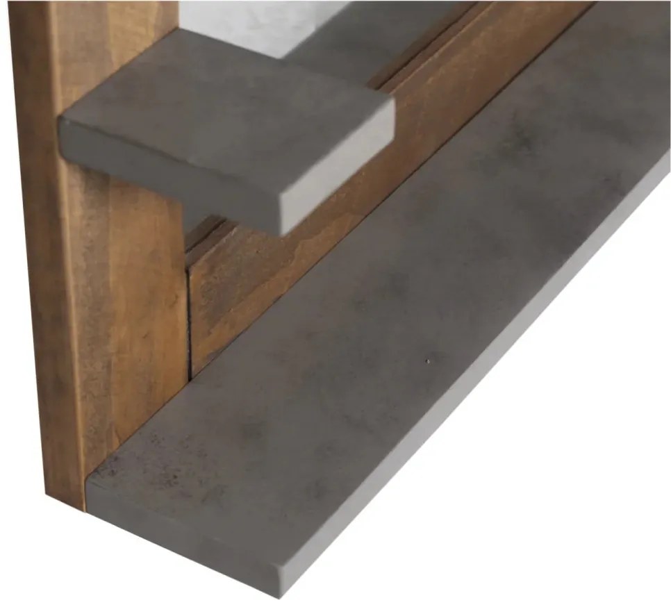 furniture-nabytek.cz - Masivní sada koupelnového nábytku Dingora z recyklované borovice a MDF, lakovaná, přírodní / šedá