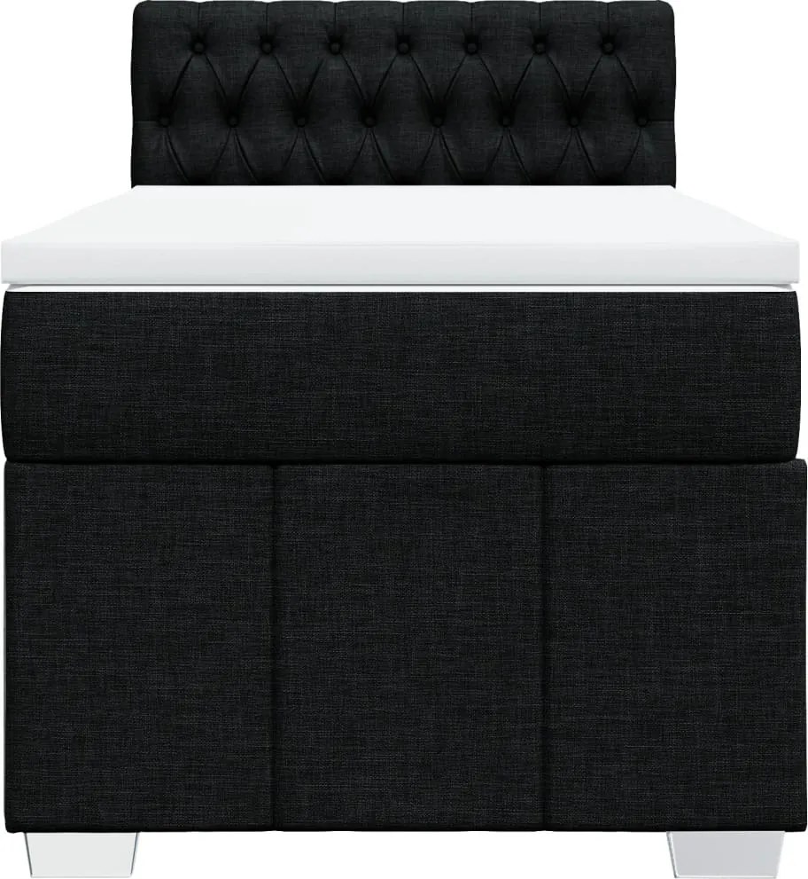 Box spring postel s matrací černá 100 x 200 cm textil 3286988