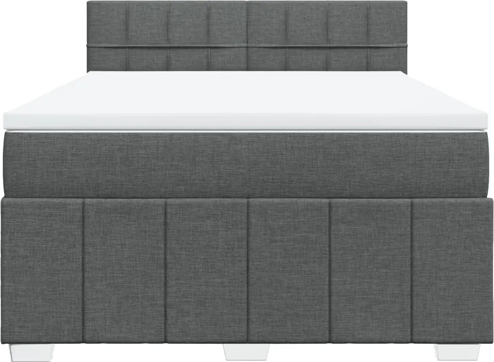 Box spring postel s matrací tmavě šedá 160x200 cm textil 3289420