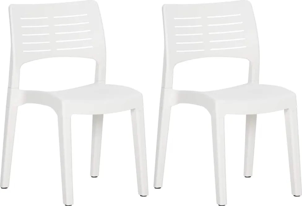Zahradní židle 2 ks bílé polypropylen 317729