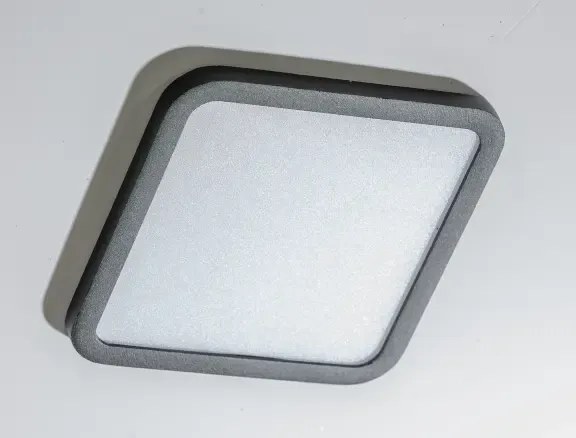 Bodové světlo Slim 15 Square 4000K Ip44 černé do sádrokartonu