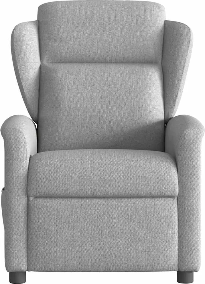 Elektrické masážní polohovací křeslo obláčkově šedé textil 3303133