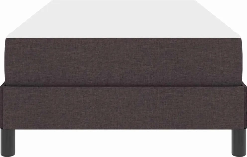 Postel s boxspringem Tmavě hnědá 90 x 200 cm textil 3398461