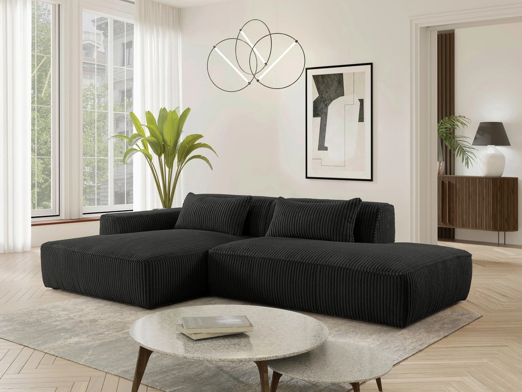 XXXLutz ROHOVÁ SEDAČKA, plast, textil, kompozitní dřevo, černá MID.YOU - Sedací soupravy - 000694009620