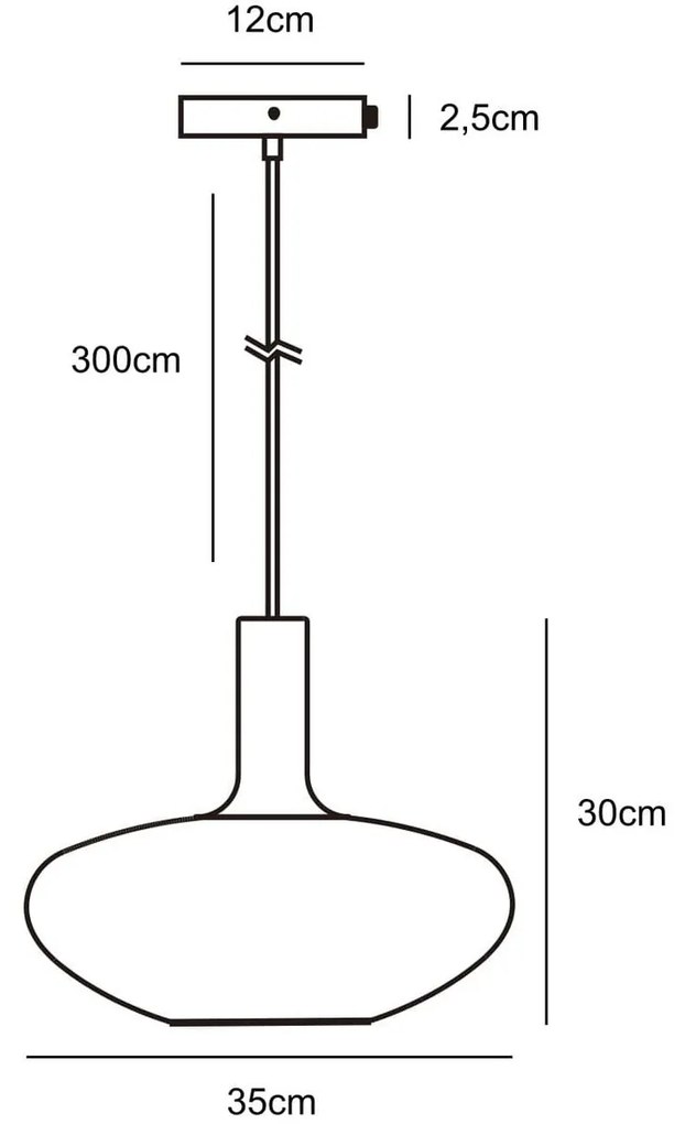 Závěsné svítidlo Nordlux Alton, kouřové sklo Průměr: Ø 25 cm