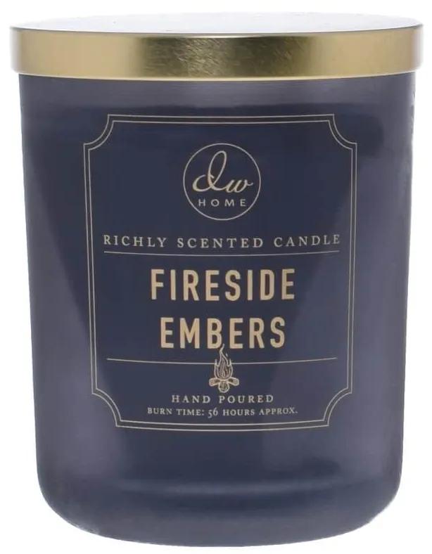 dw HOME Vonná svíčka ve skle Fireside Embers 434 g, černá barva, sklo, vosk