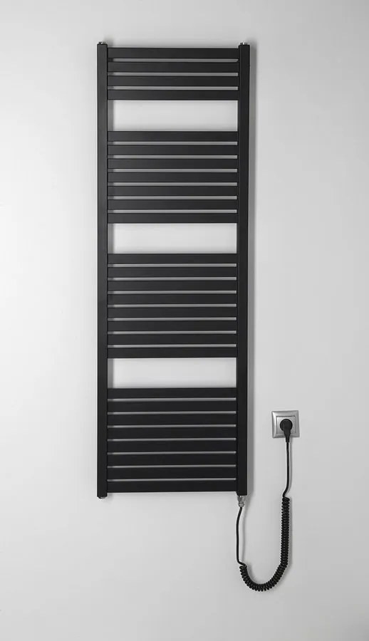Sapho, TONDI-E elektrické topné těleso, rovné, 450x1330 mm, 500W, černá matná