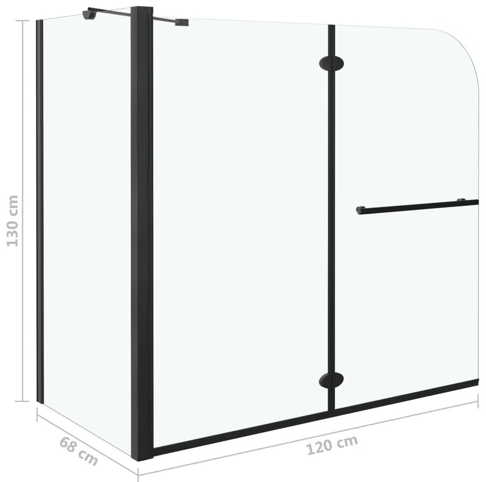 vidaXL Marketos Skládací sprchový kout ESG 120 x 68 x 130 cm černý