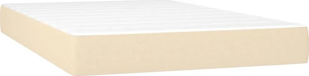 vidaXL Box spring postel s matrací 120x200 cm textil [3140366] Barva: krémová