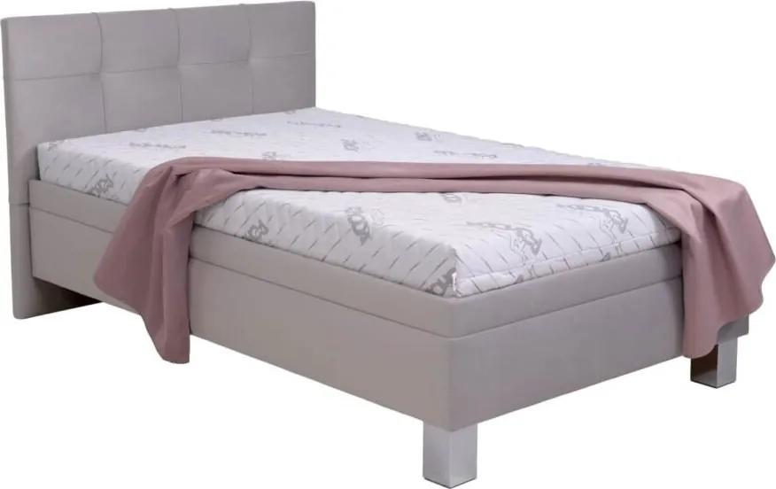 Pohoda Čalouněná postel VERONA s úložným prostorem a volně loženou matrací | Látka: Asti 1,Šířka matrace: 90 cm
