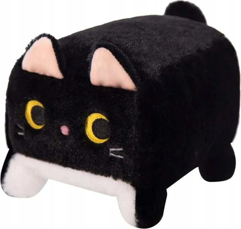 Plyšák kamaks square cat 25cm black