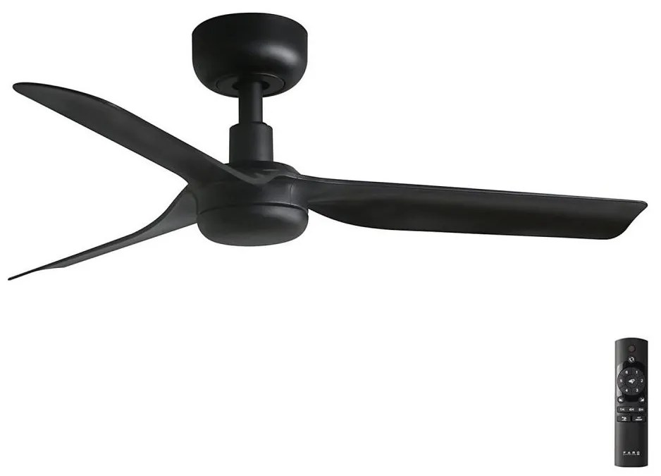 FARO Barcelona FARO 33822 - Stropní ventilátor MINI PUNT S černá pr. 90 cm + dálkové ovládání 33822