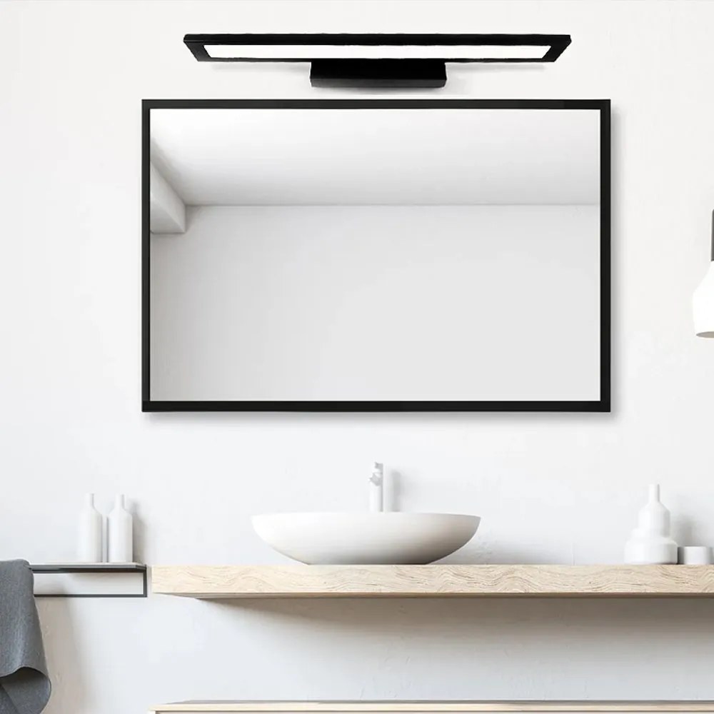 Toolight - LED nástěnná lampa nad zrcadlo 40cm 7W, 560lm, APP839-1W, černá, OSW-06664
