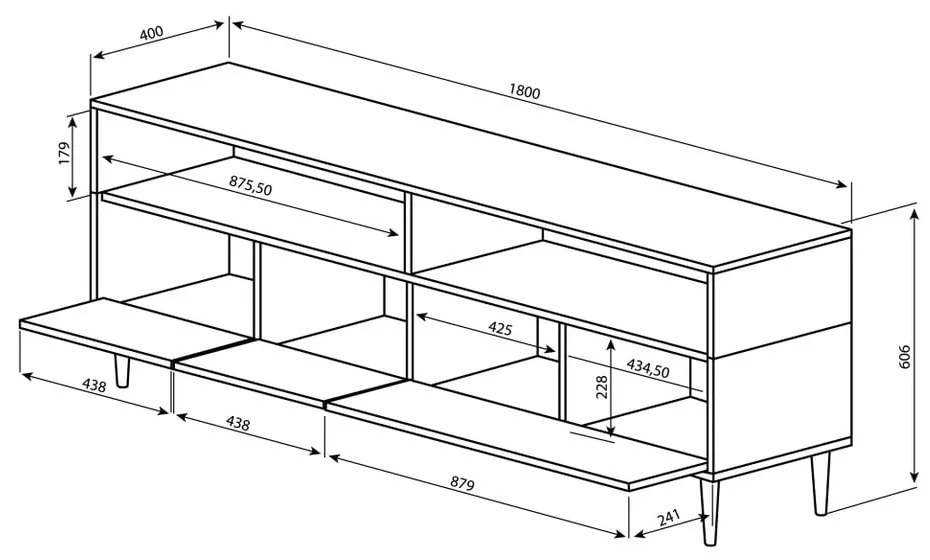 TV stolek s deskou v dekoru dubu TemaHome Horizon