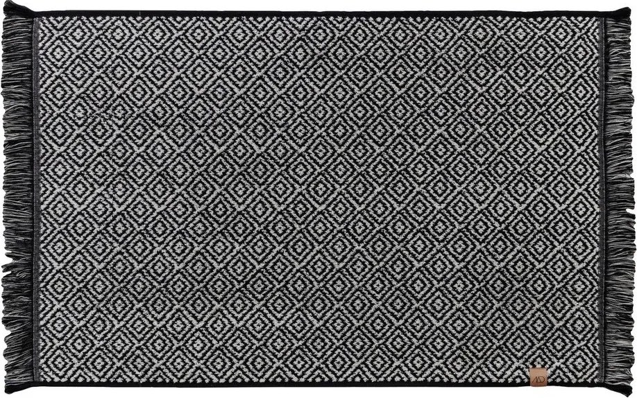 Černá textilní koupelnová předložka 50x80 cm Morocco – Mette Ditmer Denmark
